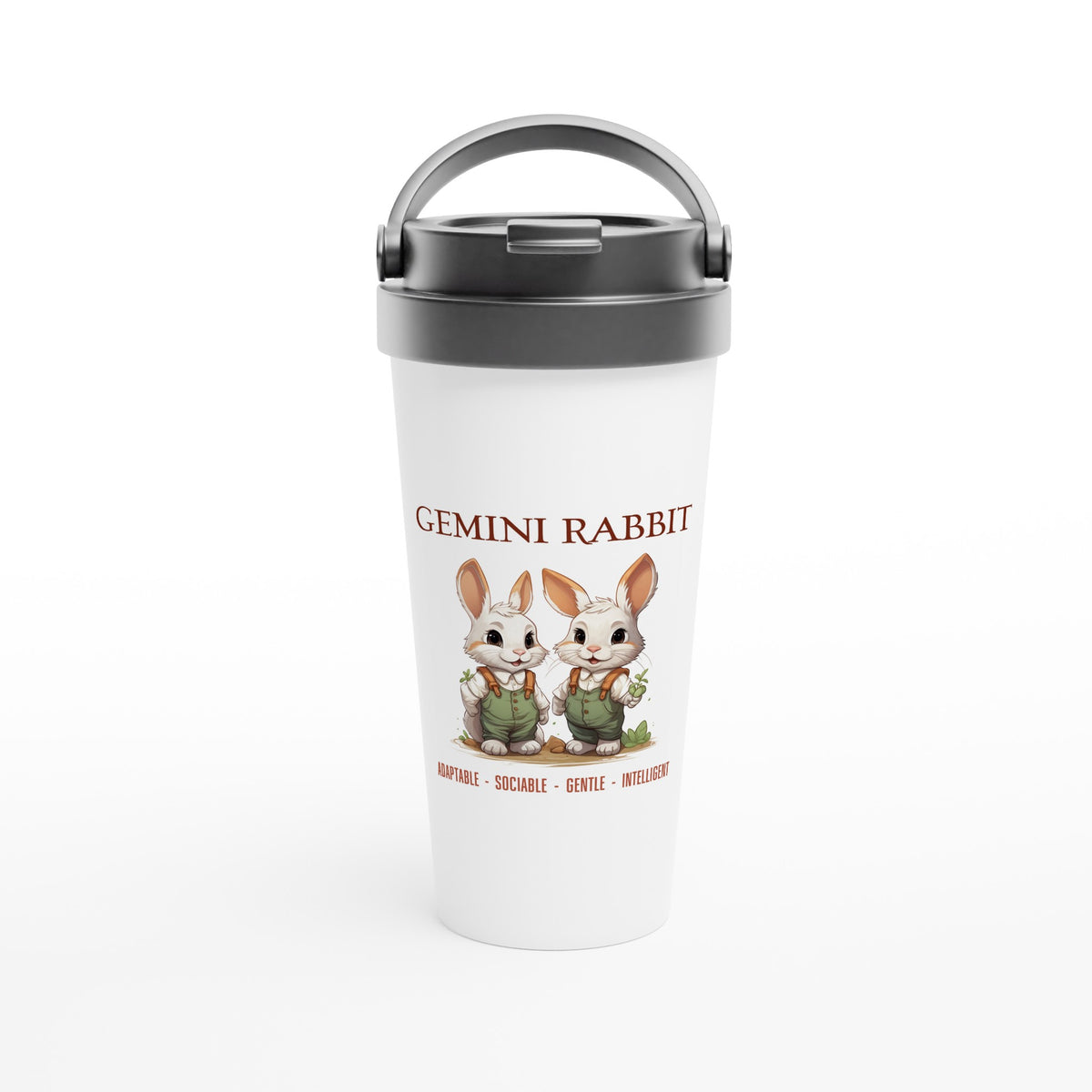 Gemini Rabbit Stainless Steel Travel Mug – Zodiac Gear