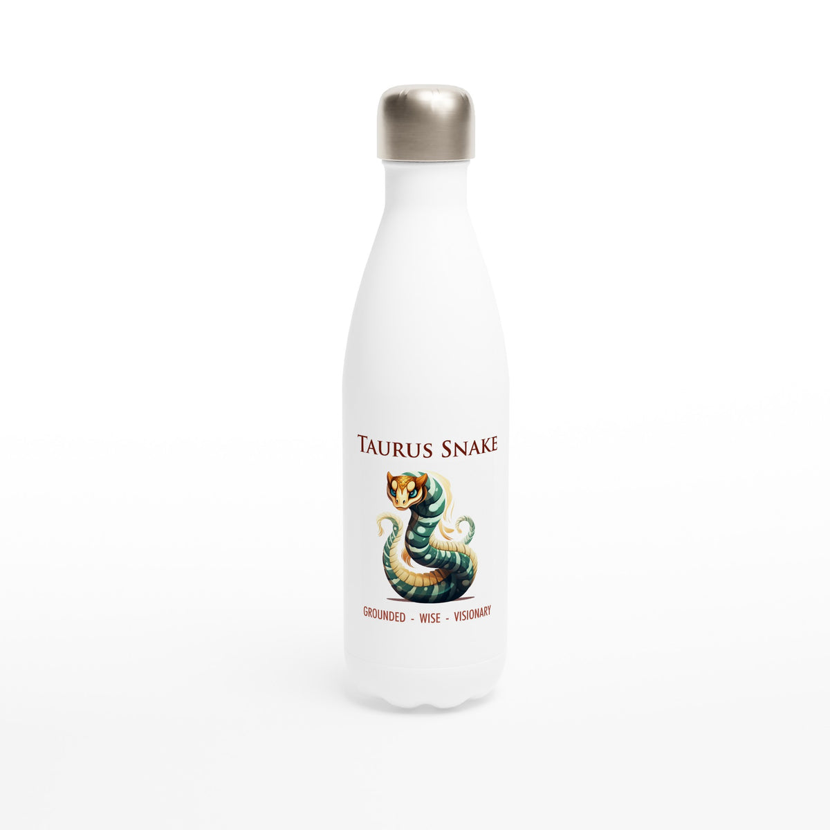 Taurus Snake Stainless Steel Water Bottle – Zodiac Gear